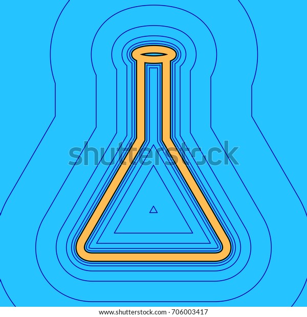 Conical Flask Sign Laboratory Glass Sign Stock Vector (Royalty Free ...