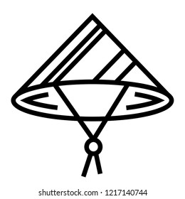 Conical Hat Vector Outline Icon Stock Vector (Royalty Free) 1217140744 ...