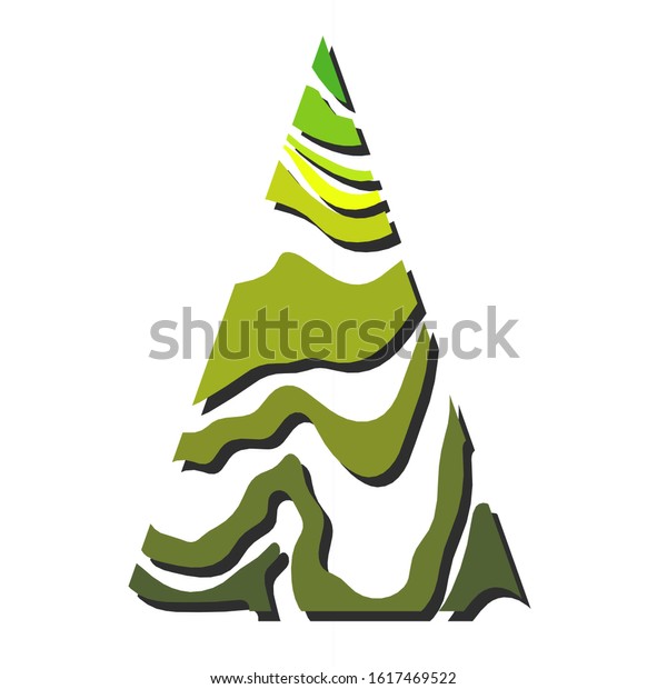 Conifer Symbol Their Image Ate Wavy Stock Vector (Royalty Free ...