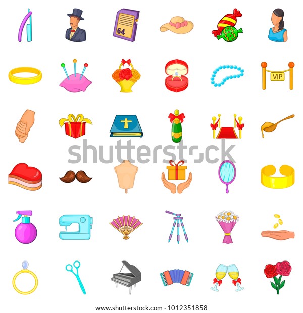 Conjunction Icons Set Cartoon Set 36 Stock Vector (Royalty Free ...