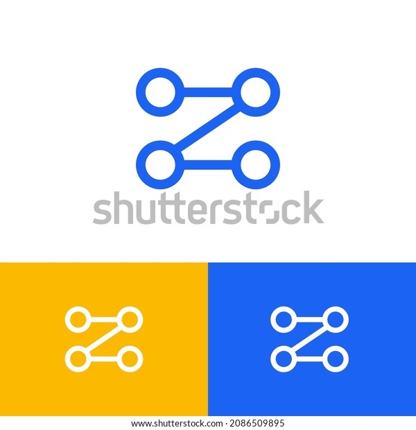 Connect Blockchain Logo Design Concept Fintech Stock Vector (Royalty ...