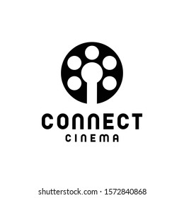 Connect Cinema Logo Design App Film Stock Vector (Royalty Free) 1572840868