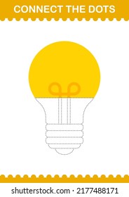 Connect Dots Bulb Worksheet Kids Stock Vector (Royalty Free) 2177488171 ...