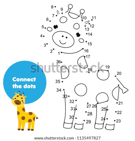 Connect Dots By Numbers Children Educational Stock Vector (Royalty Free ...