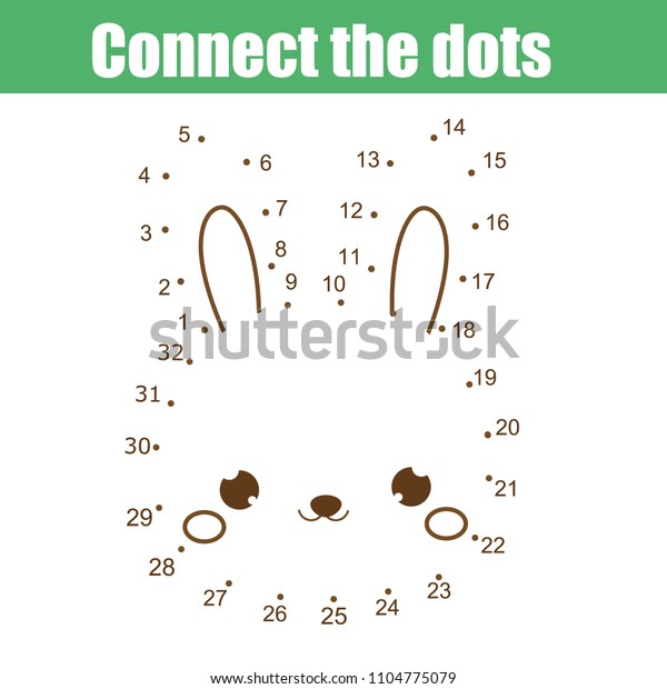 Connect Dots Children Educational Drawing Game Stock Vector (Royalty ...