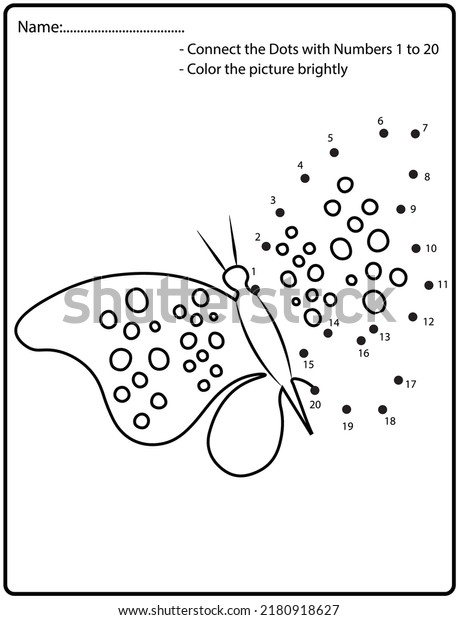 Connect Dots Children Educational Drawing Game Stock Vector (Royalty ...