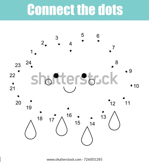 Connect Dots Children Educational Drawing Game Stock Vector (Royalty ...