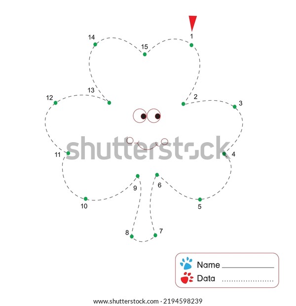 Connect Dots Color Tree Picture Stock Vector (Royalty Free) 2194598239 ...