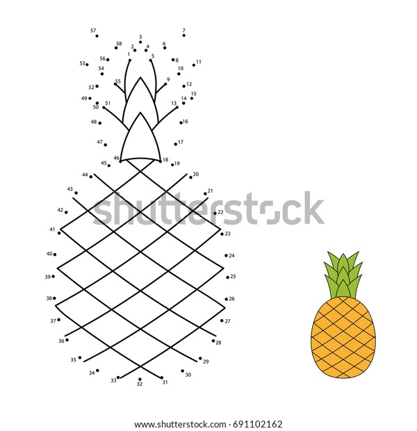 Connect the dots and color - worksheet. Game for kids.