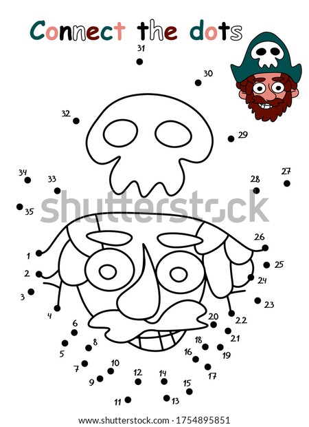 Connect Dots Coloring Page Funny Educational Stock Vector (Royalty Free ...