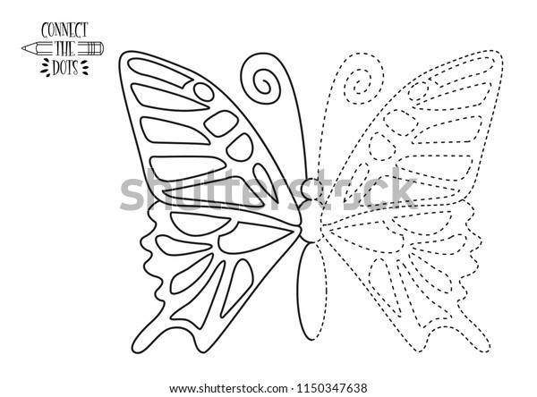Connect Dots Draw Cute Cartoon Educational Stock Vector (Royalty Free ...