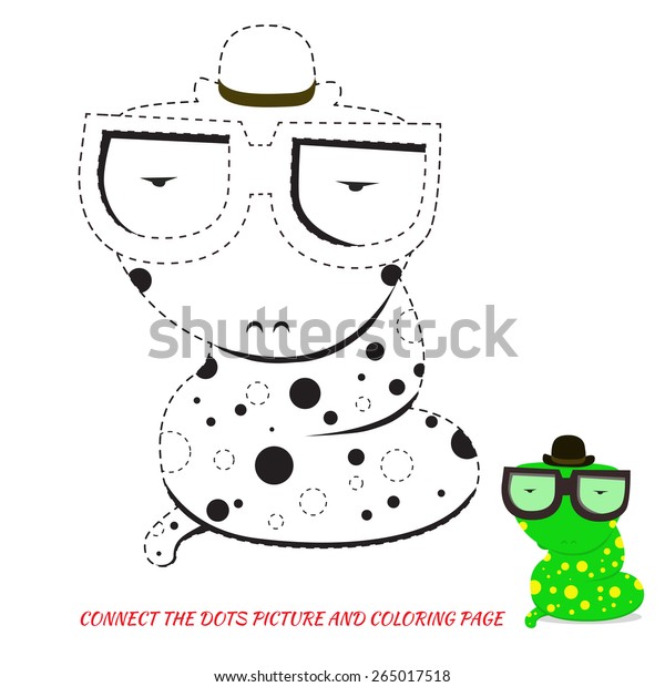 Connect Dots Picture Coloring Page Puzzle Stock Vector (Royalty Free ...