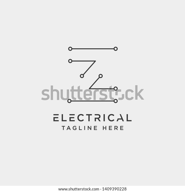 Connect Electrical Z Logo Design Vector Stock Vector (Royalty Free ...