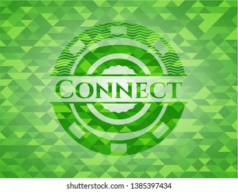 Connect Green Emblem Triangle Mosaic Background: vector de stock (libre ...