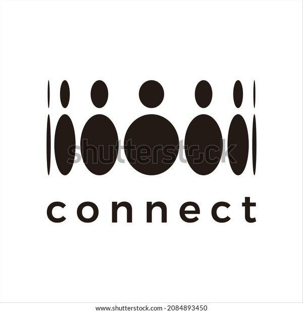 Connect Logo Design Connecting Human Logo Stock Vector (Royalty Free ...