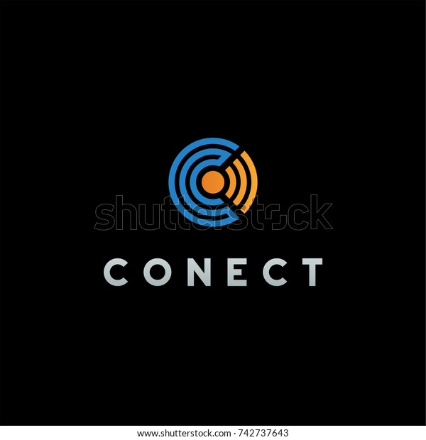 Connect Logo Design Letter C Vector Stock Vector (Royalty Free) 742737643