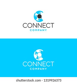 Connect Logo Template Stock Vector (Royalty Free) 1319926373