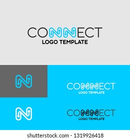 Connect Logo Template Stock Vector (Royalty Free) 1319926418