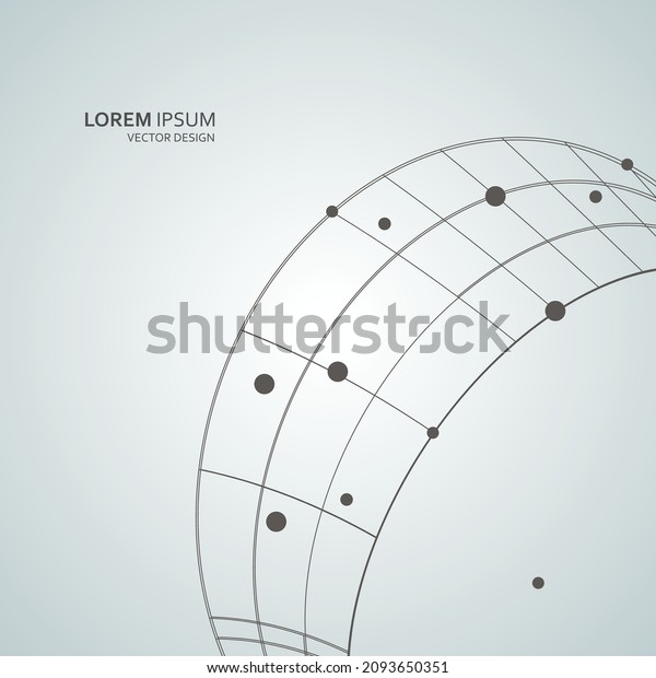 Connect Network Element Abstract Swirl Form Stock Vector (Royalty Free ...