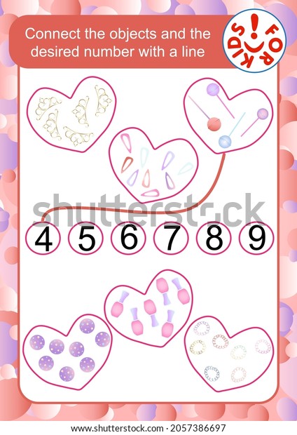 Connect Objects Desired Number Line Stock Vector (Royalty Free ...