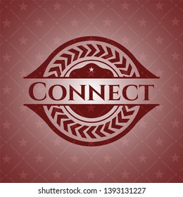 Connect Red Emblem Vector Illustration Detailed Stock Vector (Royalty ...