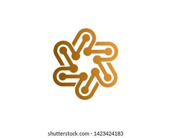 Connect Tech Logo Template Icon Symbol Stock Vector (Royalty Free ...