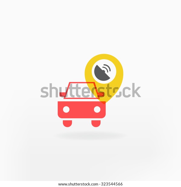 Connected Car Smart Car Icon Wireless Stock Vector (Royalty Free ...