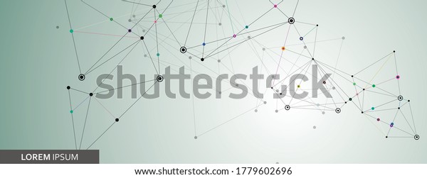 Connected Dots Lines Internet Connection Abstract Stock Vector (Royalty ...
