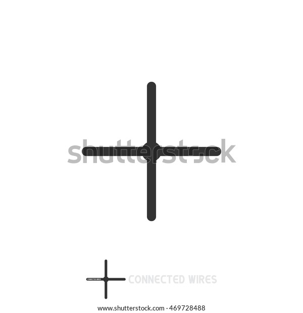 Connected Wires Electronic Circuit Symbols Stock Vector (Royalty Free ...