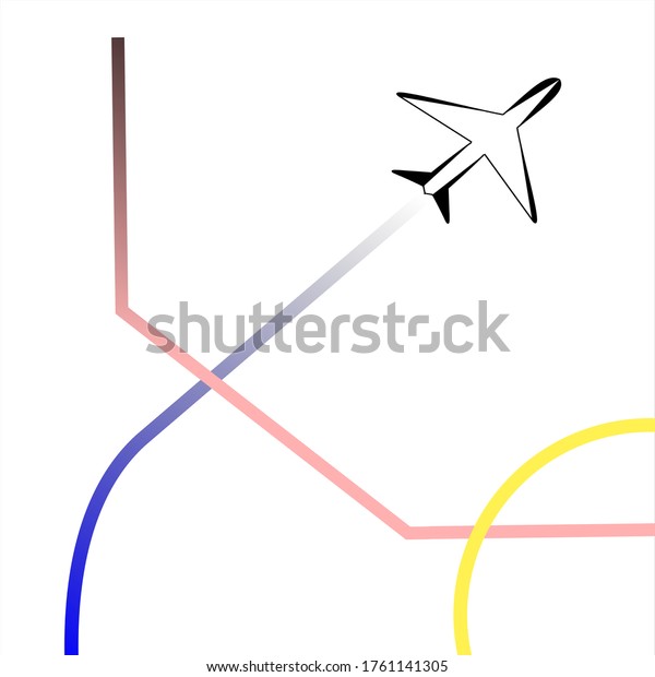 Connecting Flight Icon Change Airplane Sign Stock Vector (Royalty Free ...