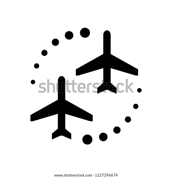 Connecting Flight Transit Transfer Icon Public Stock Vector (Royalty ...