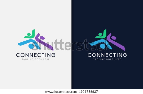 Connecting People Group Logo Design Abstract Stock Vector (Royalty Free ...