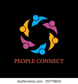 Connecting People Logo Stock Vector (Royalty Free) 707778055 | Shutterstock