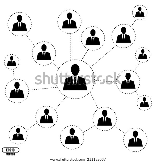 Connecting People On Circle Vector Stock Vector (Royalty Free) 211152037