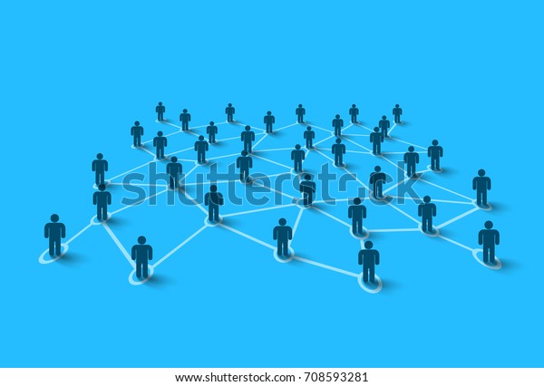Connecting People Social Network Concept Vector Stock Vector (Royalty ...