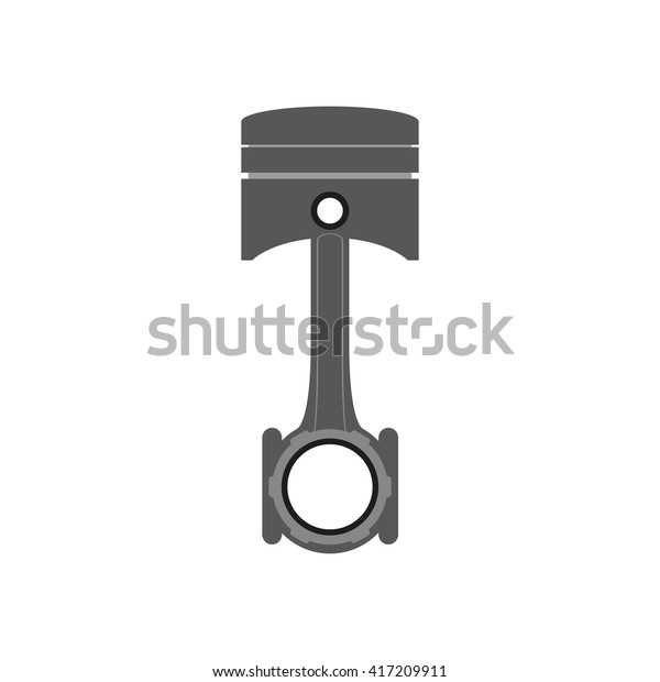 Connecting Rod Icon On White Background Stock Vector (Royalty Free ...