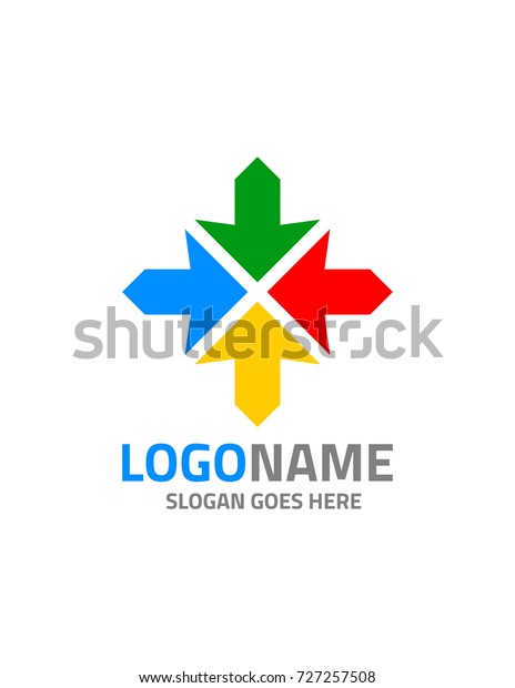 Connection Arrow Logo Template Vector 2 Stock Vector (Royalty Free ...