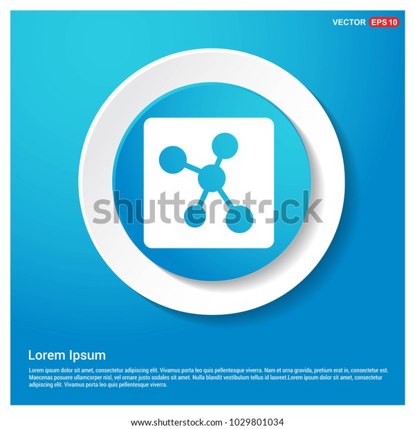 Connection Cells Molecule Icon Abstract Blue Stock Vector (Royalty Free ...