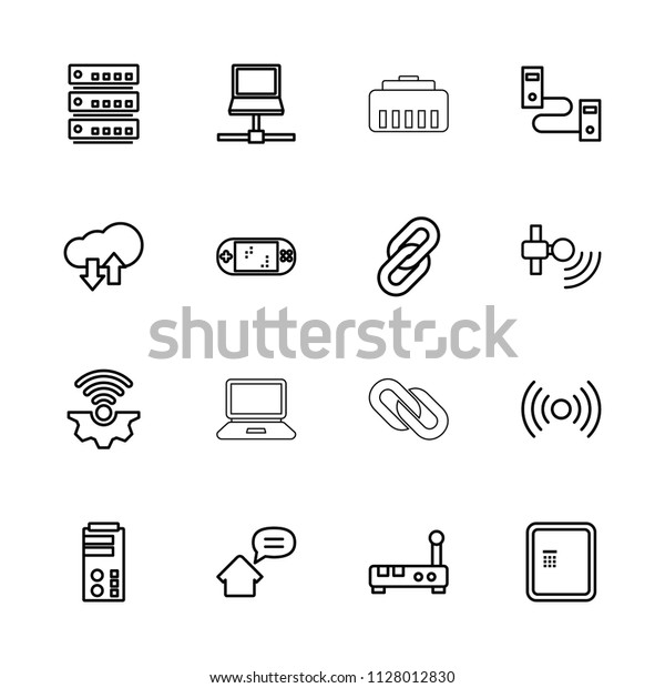 Connection Icon Collection 16 Connection Outline Stock Vector (Royalty ...