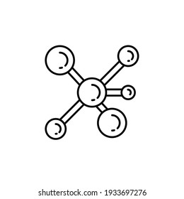 Connection Icon Vector Illustration Chemistry Line Stock Vector ...