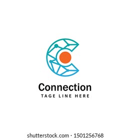 Connection Letter C Logo Design Template Stock Vector (Royalty Free ...