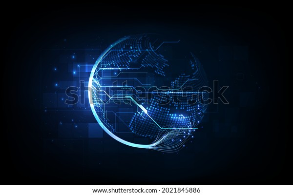 Connection Line On Networking Telecommunication Concept Stock Vector Royalty Free 2021845886