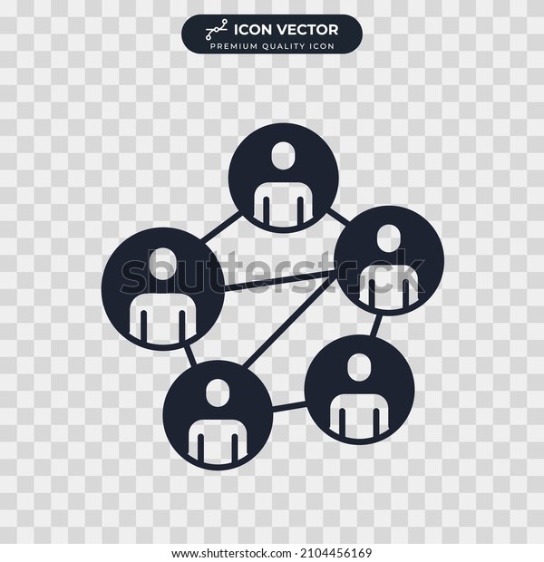Connection People Icon Symbol Template Graphic Stock Vector (Royalty ...