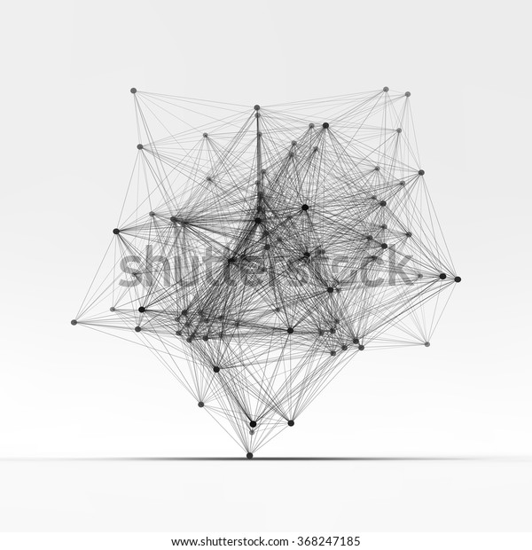 Connection Structure Wireframe Vector Illustration Stock Vector Royalty Free 368247185