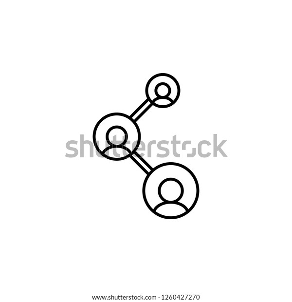Connection Teamwork Icon On White Background Stock Vector (Royalty Free ...
