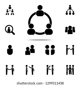 Vektor Stok Connection Three People Icon Conversation Icons (Tanpa ...