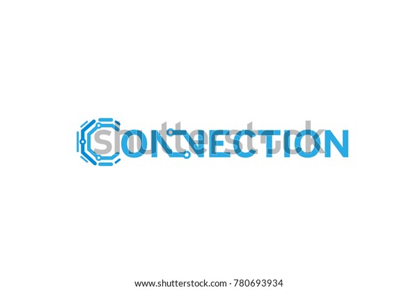 Connection Typography Logo Symbol Design Vector Stock Vector (Royalty ...