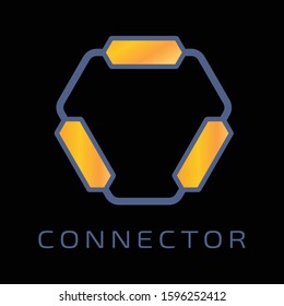 Connector Flat Minimal Logo Design Stock Vector (Royalty Free ...