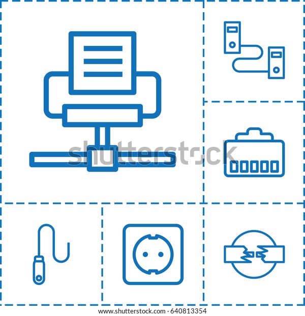 Connector Icon Set 6 Connector Outline Stock Vector (Royalty Free ...