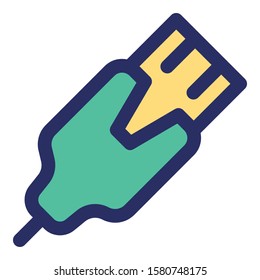 Connector Isolated Vector Outline Icon Which Stock Vector (Royalty Free ...